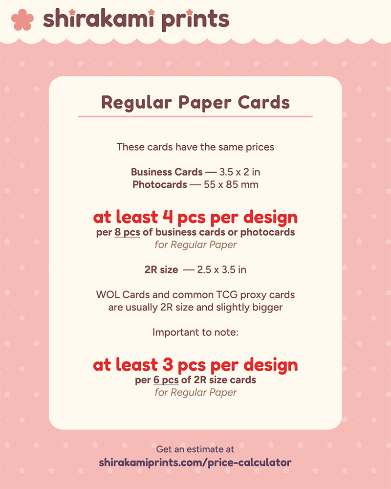 Card Guide - Shirakami Prints
